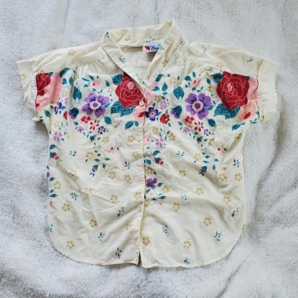 Cal Togs | Tops | Vintage Cal Togs Flowered Shirt Sz M Made In ...
